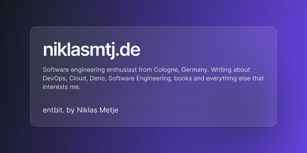 Home - entbit. by Niklas Metje